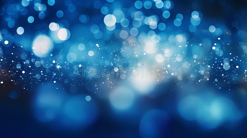 The Abstract Background with Blurry Lights and Light Side on Blue Stock ...