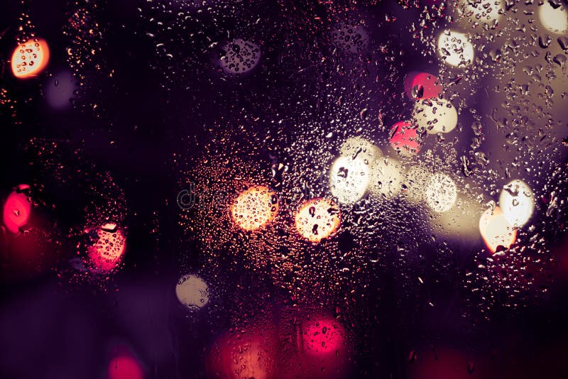Abstract Background with Blurry Lights Stock Photo - Image of rain ...