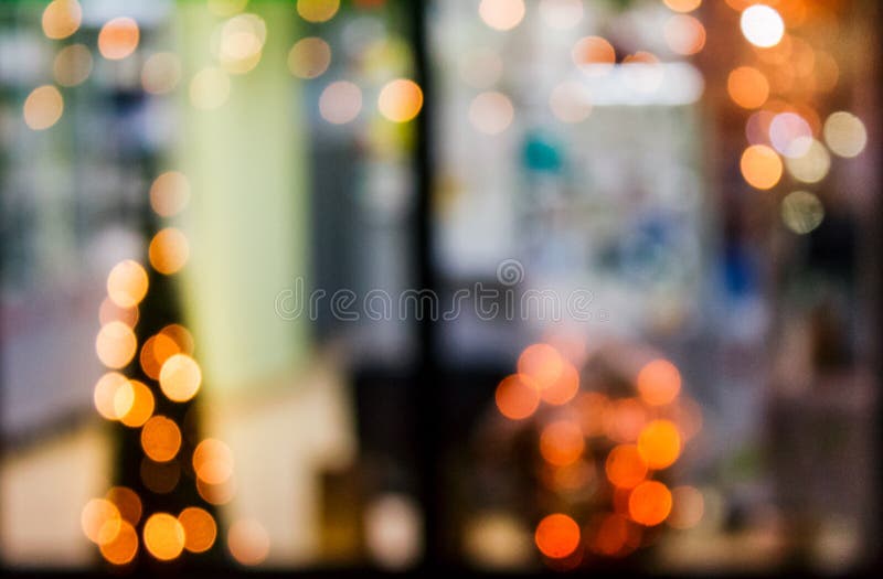 Abstract Background of Blurred Lights in Window Stock Photo - Image of ...