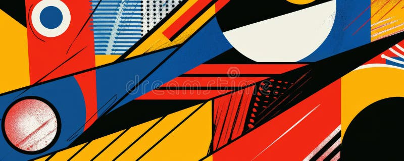 Abstract Background with Bold, Intersecting Lines and Geometric Shapes ...