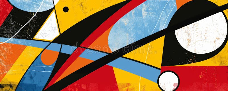 Abstract Background with Bold, Intersecting Lines and Geometric Shapes ...