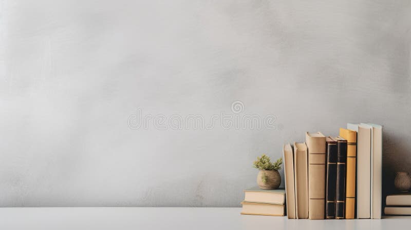 Abstract Background of Books Arrangement with Space for Text. Vintage ...