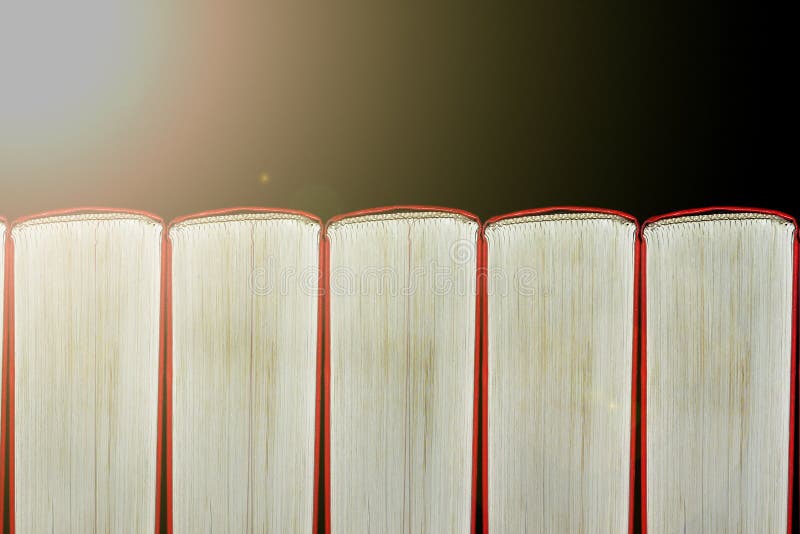 Abstract Background from Books. Books on a Dark Background Stock Image ...