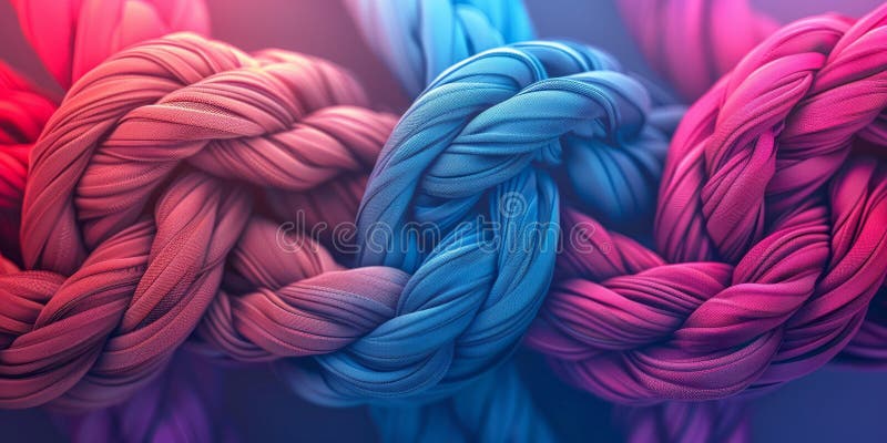 Abstract Background with Braid Pattern in Pink and Blue Colors Stock ...