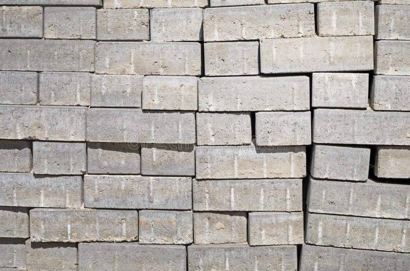 Abstract Background from Brick Light Gray Paving Slabs. Stock Photo ...