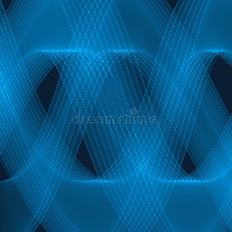 Abstract Background. Bright Blue Lines on the Dark Blue Background ...