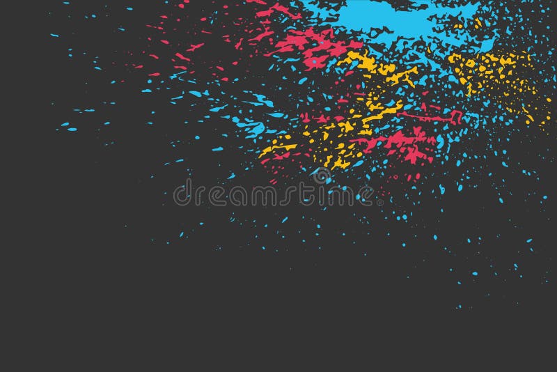 Color Splash Paint Background on Gray Horizontal Stock Vector ...