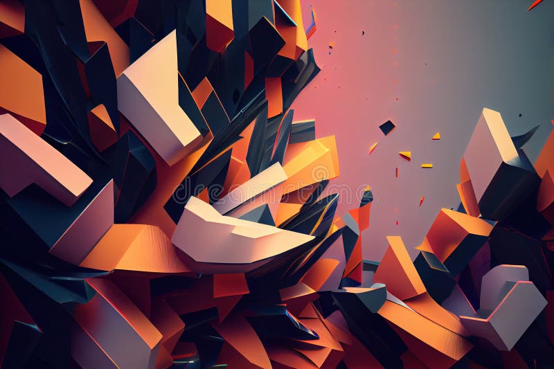 Abstract Background, Bright Colorful Curved Details. Trendy Simple ...