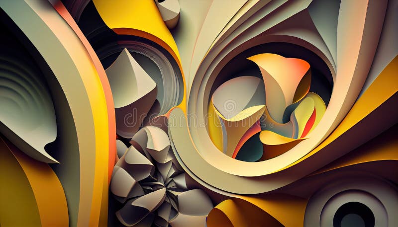 Abstract Background, Bright Colorful Curved Details. Trendy Simple ...