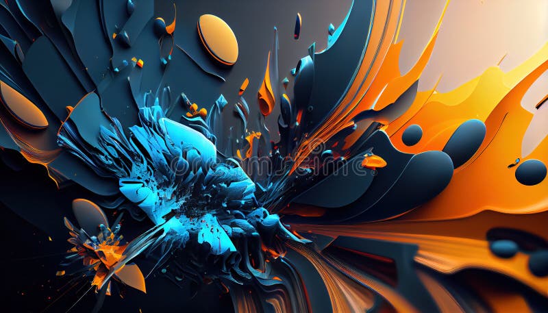 Abstract Background, Bright Colorful Curved Details. Trendy Simple ...