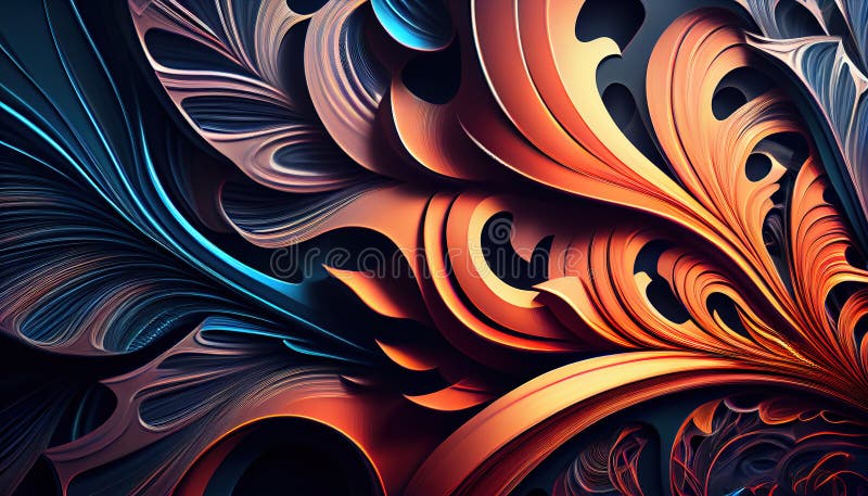 Abstract Background, Bright Colorful Curved Details. Trendy Simple ...