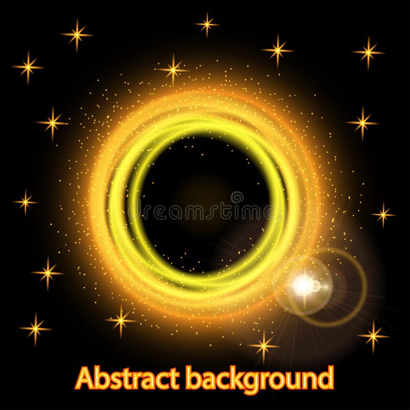 Abstract Background with Bright Fire Glowing Geometric Shapes Stock ...