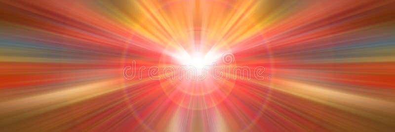 Golden Rays of Light. Light from Central Point Stock Illustration ...