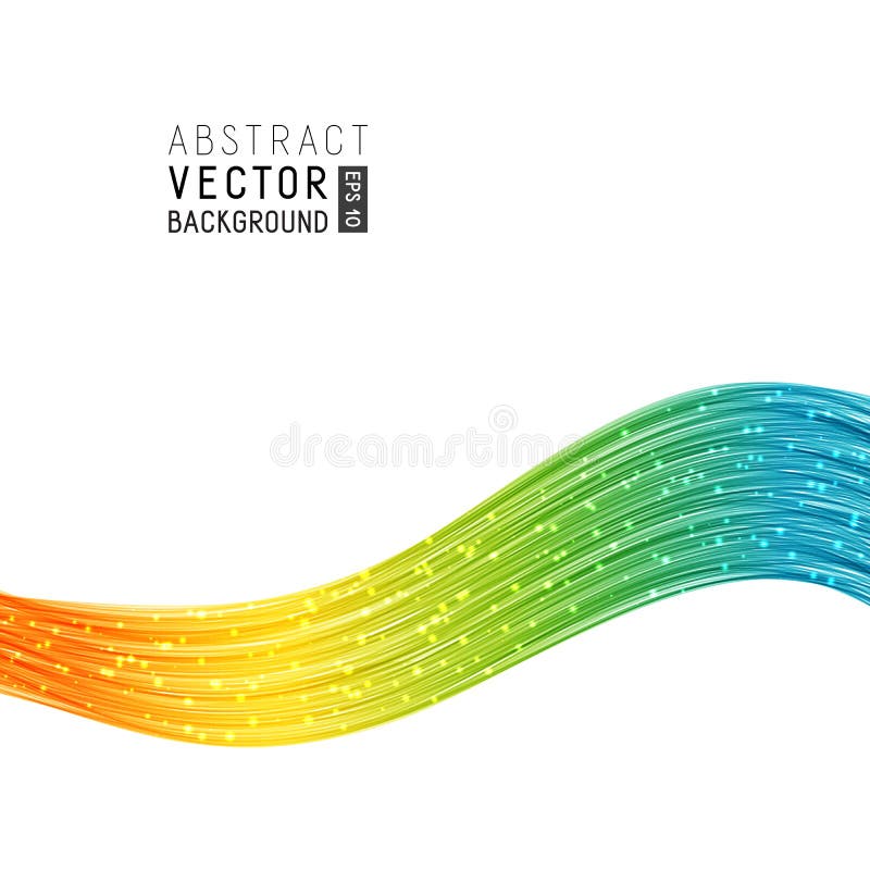 Abstract Background with Bright Gradient Wave Lines. Stock Vector ...