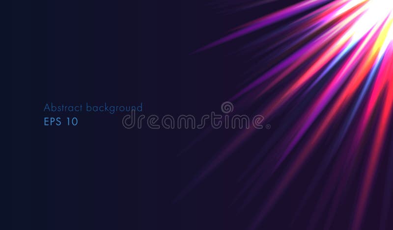 Abstract Background, Bright Rays of Light in the Corner Stock Vector ...