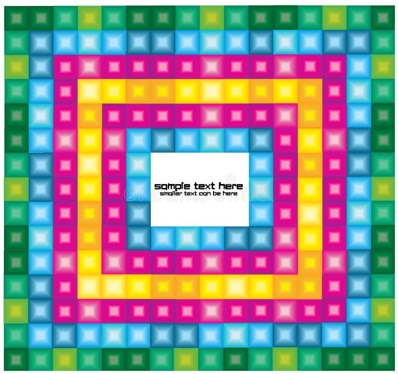 Abstract Background with Bright Squares Stock Illustration ...