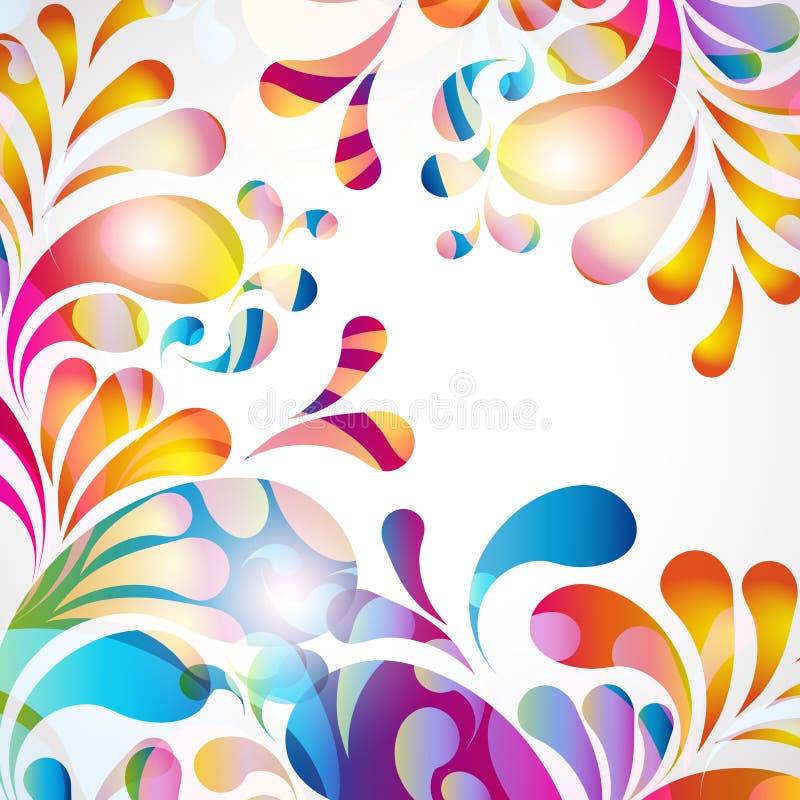 Abstract Background with Bright Teardrop-shaped Arches Stock Vector ...