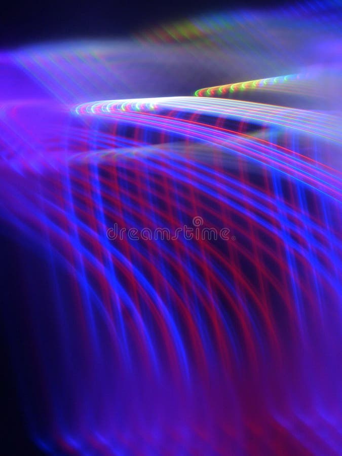 Abstract Background With Bright Threads Sliding And Bending Forms On A ...