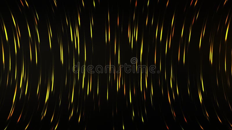 Abstract Background of Bright Yellow Neon Rays and Glowing Lines Flow ...