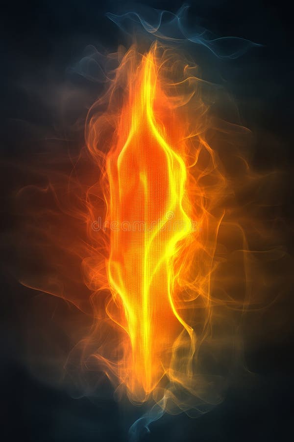 Abstract Background, Brightly Colored Stream of Energy Resembling Fire ...