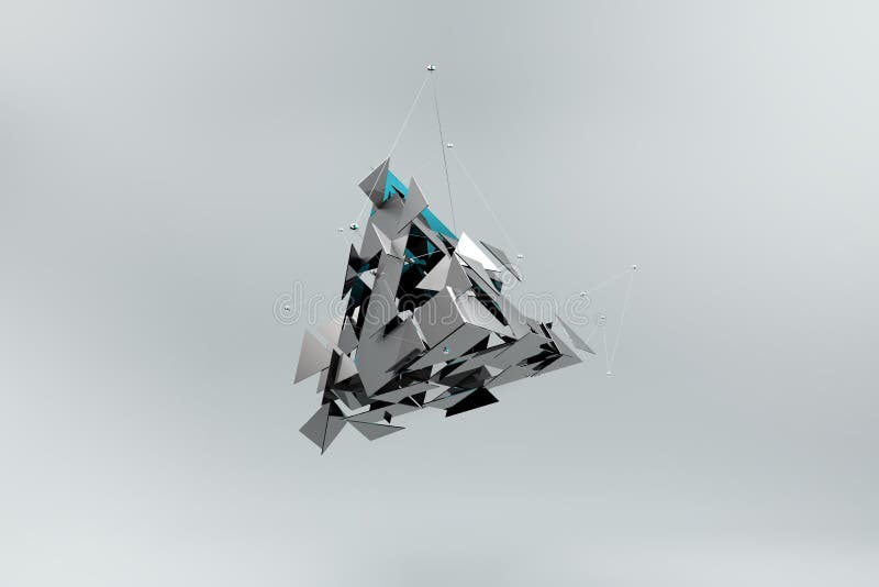 Abstract Background. Broken Triangle with Dynamic Lines in Space Stock ...