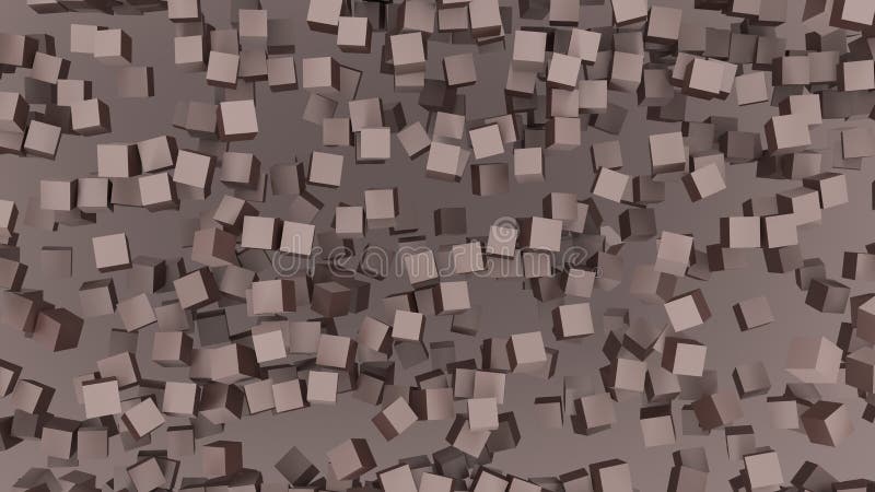 Abstract Background of Brown Cubes Stock Illustration - Illustration of ...