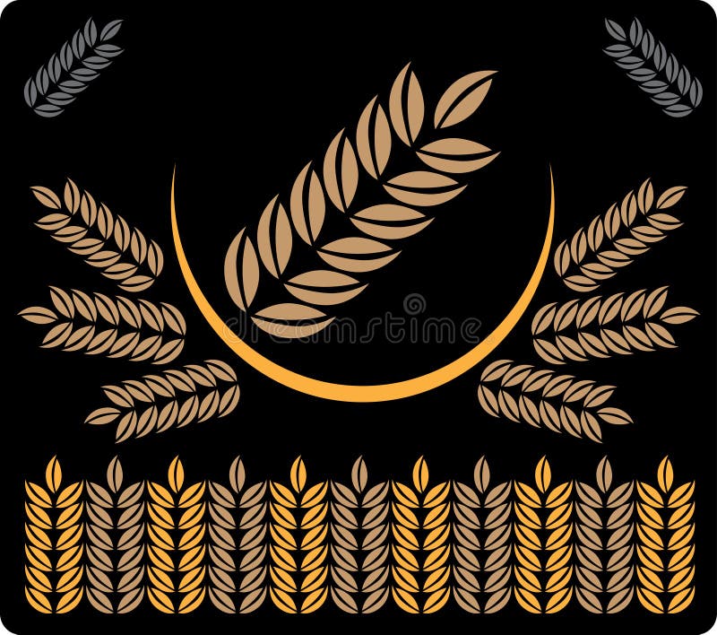 Abstract Background Brown Wheat 5 Stock Vector - Illustration of draw ...