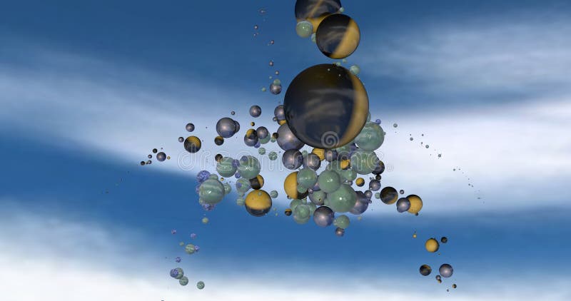 Background with Bubbles Flying in the Sky. Stock Illustration ...