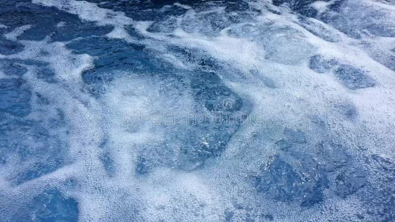 Bubbling Water Pouring Glass Top View. Closeup Air Bubbles Rising ...