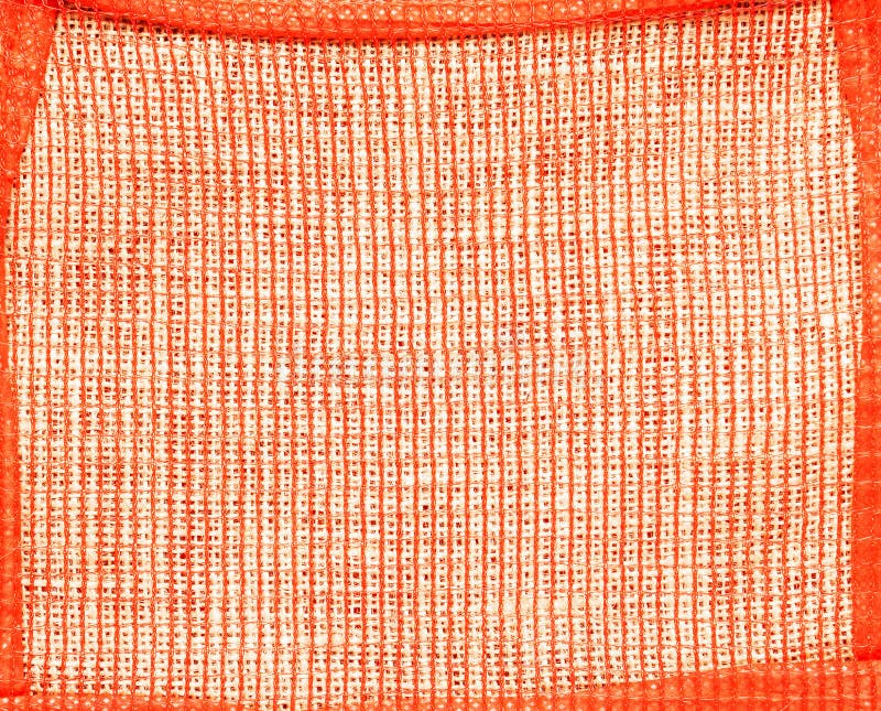 Abstract Background of Burlap Covered with Red Mesh in a Red Frame ...