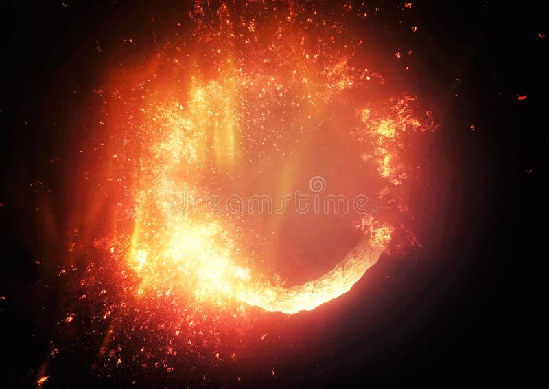Abstract Background with Burning Flames Exploding Stock Illustration ...