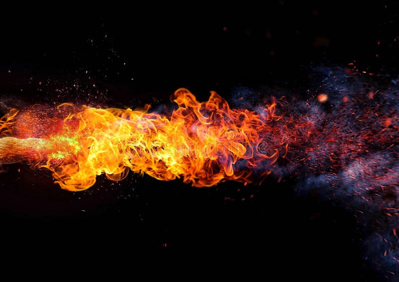 Abstract Background with Burning Flames Exploding Stock Illustration ...