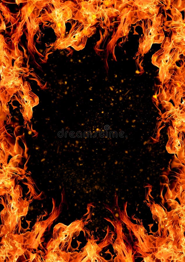 Abstract Background with Burning Flames Exploding Stock Image - Image ...