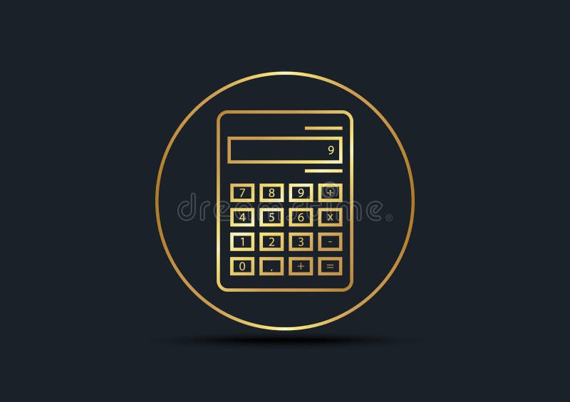 Abstract Background of Calculator,Gold Color,vector Illustrations Stock ...
