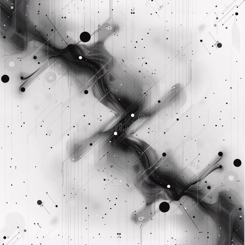 Monochrome Abstract Art, Simplicity Defined. Stock Illustration ...