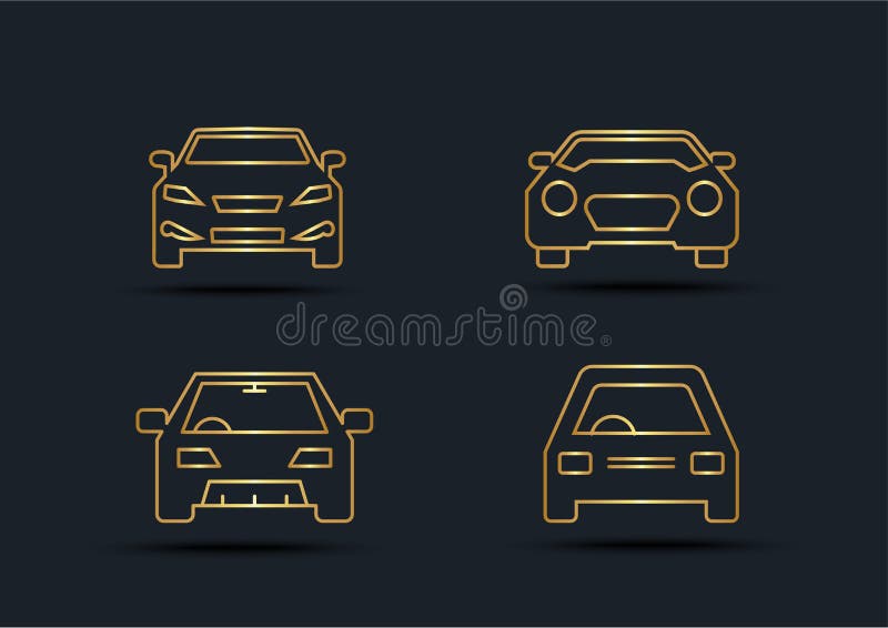 Abstract Background of Car Front Sets,transportation,Gold Color,vector ...