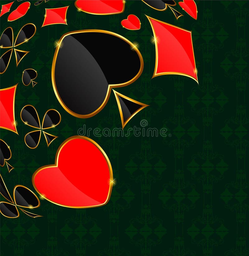 Abstract Background with Card Suits for Design. Stock Vector ...
