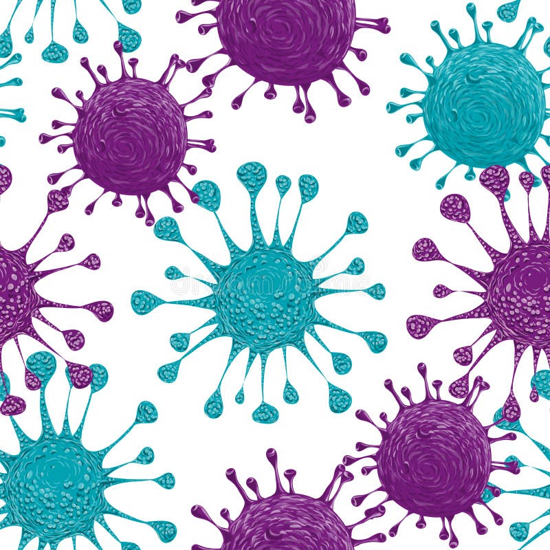 Abstract Background with Cells of Virus and Microbe. Stock Vector ...
