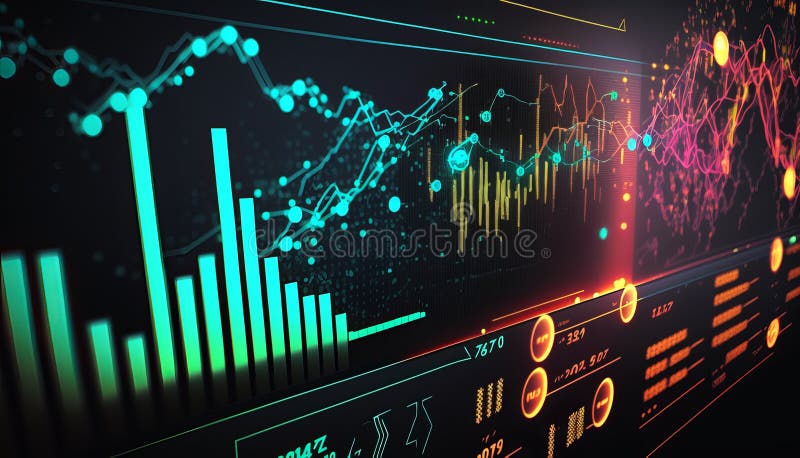 Abstract Background Chart Stock Market. Generative AI. Stock ...