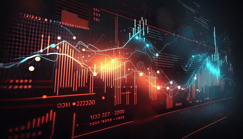 Abstract Background Chart Stock Market. Generative AI. Stock ...