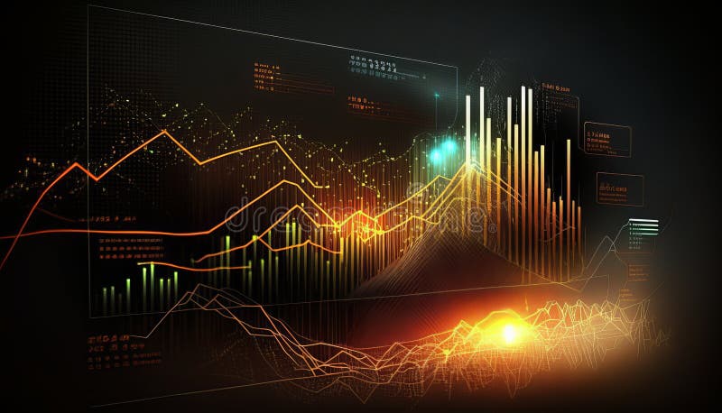 Abstract Background Chart Stock Market. Generative AI. Stock ...