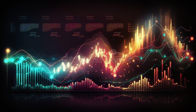 Abstract Background Chart Stock Market. Generative AI. Stock ...