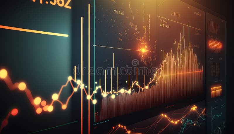 Abstract Background Chart Stock Market. Generative AI. Stock ...