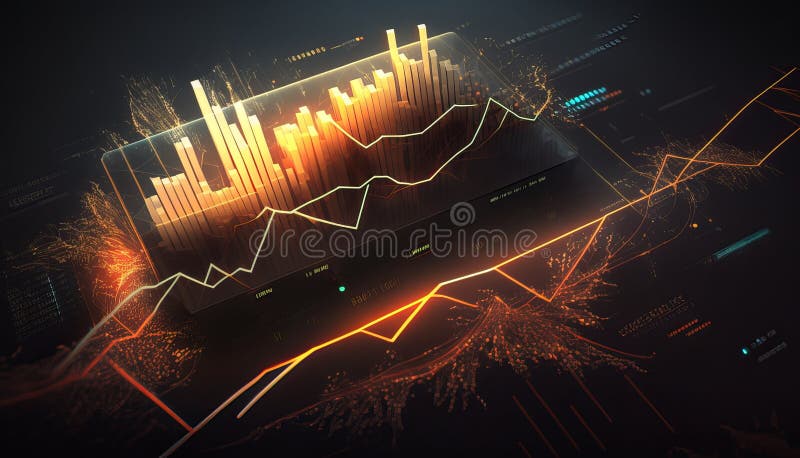 Abstract Background Chart Stock Market. Generative AI. Stock ...