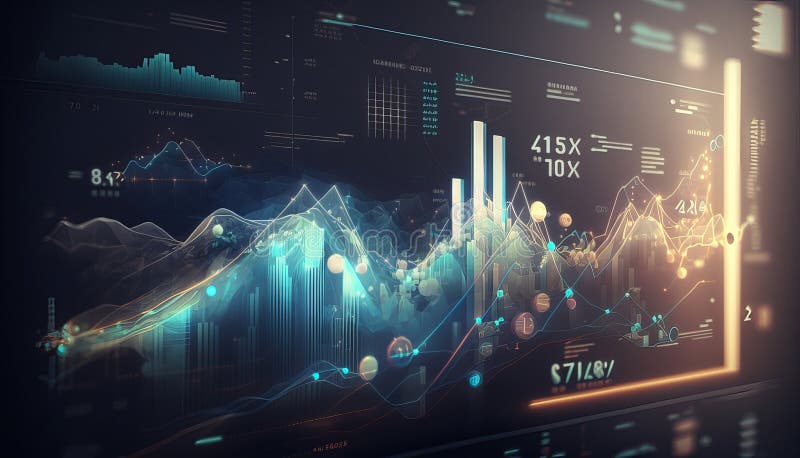 Abstract Background Chart Stock Market. Generative AI. Stock ...
