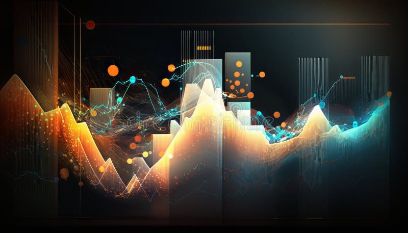 Abstract Background Chart Stock Market. Generative AI. Stock ...
