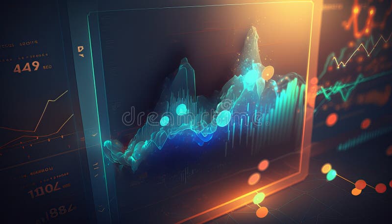 Abstract Background Chart Stock Market. Generative AI. Stock ...