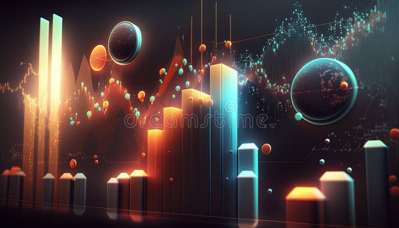 Abstract Background Chart Stock Market. Generative AI. Stock ...