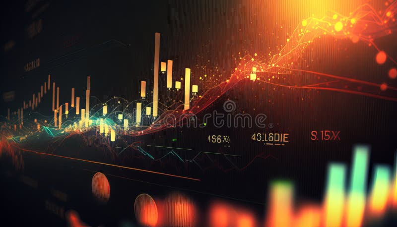 Abstract Background Chart Stock Market. Generative AI. Stock ...
