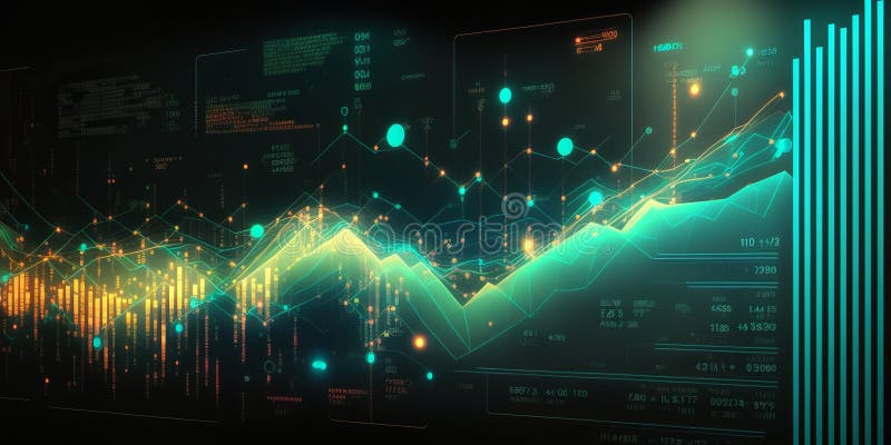 Abstract Background Chart Stock Market. Trading Platform Chart. Stock ...